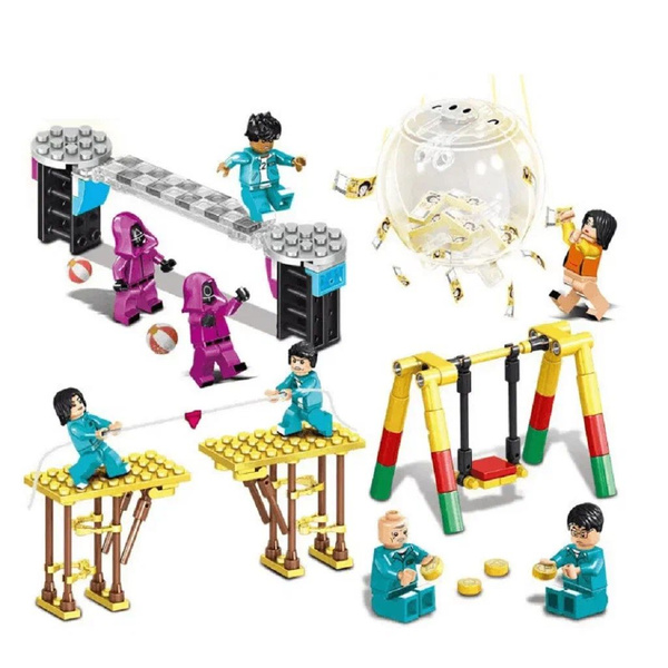 Конструктор Игра в кальмара набор 4 в 1 / Squid Game / 342 детали ...