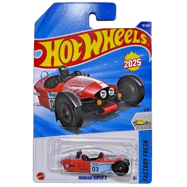Машинка Mattel Hot Wheels 2025 C4982-Morgan Super 3 Red Factory Fresh ...