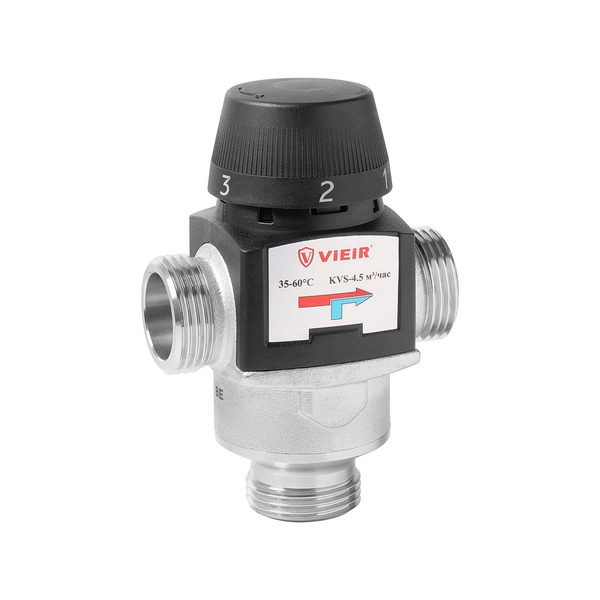 Термостатический смесительный клапан трехходовой 1 дюйм Vieir VR201 (35-60C, kvs 4,5) купить на ...