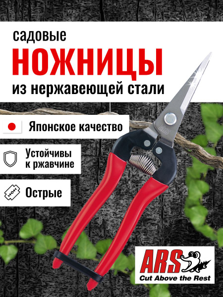 Ножницы садовые ARS 300L DX с лезвиями из нержавеющей стали купить на OZON по низкой цене ...