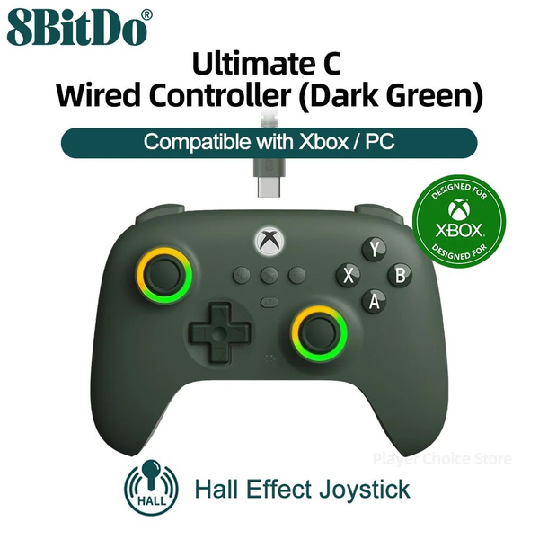 8BitDo Ultimate C Wired Геймпад для XBOX Controller PC Xbox Series X S One RGB Light Fire Ring с ...
