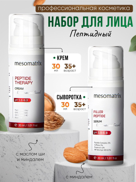 Mesomatrix Пептидный набор (сыворотка + крем) антивозрастной крем для ...