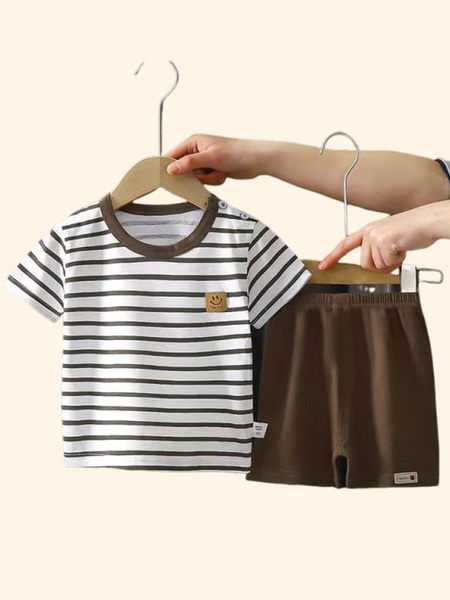 Домашний комплект Девочки, Мальчики BCATON Хлопок, размер 130 Другое средне-серый ...