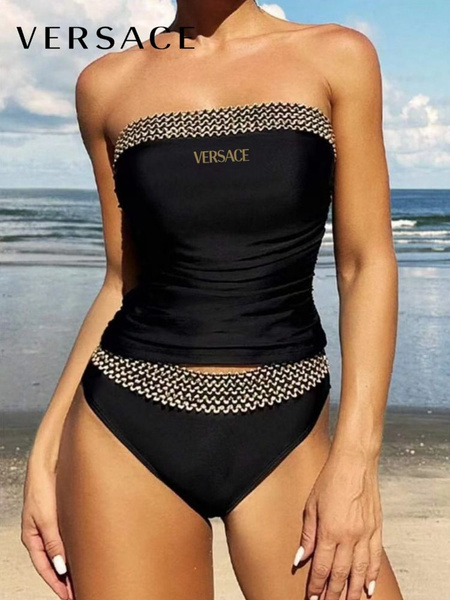 Купальник раздельный Женский Versace бикини ярко-зеленый, размер 50 Аквааэробика, Вейкбординг ...