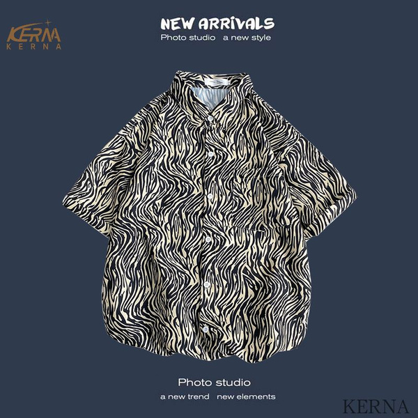 Рубашка Мужской KERNA лимонно-желтый Полиэстер Цветочный, размер 52 облегающий Пуговицы Китай ...