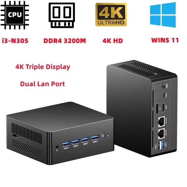 SZBOX Мини-ПК M9N N305 мини ПК (Intel Core i3-N305, RAM Отсутствует ...