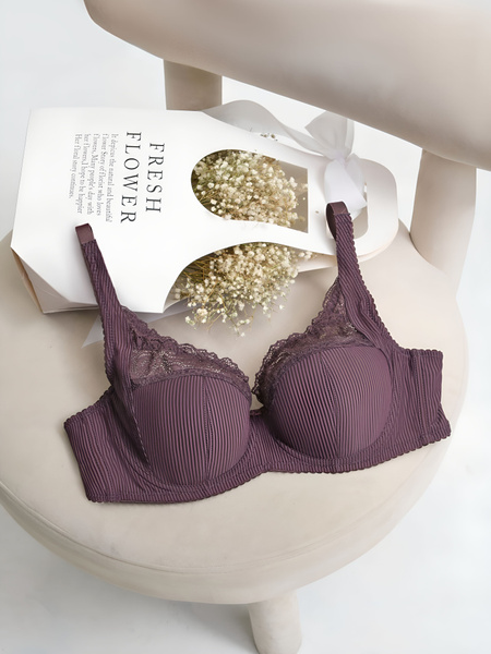Бюстгальтер Женский Ritoleta мягкая чашка на каркасе, размер 85E фиолетовый Нейлон, Эластан ...