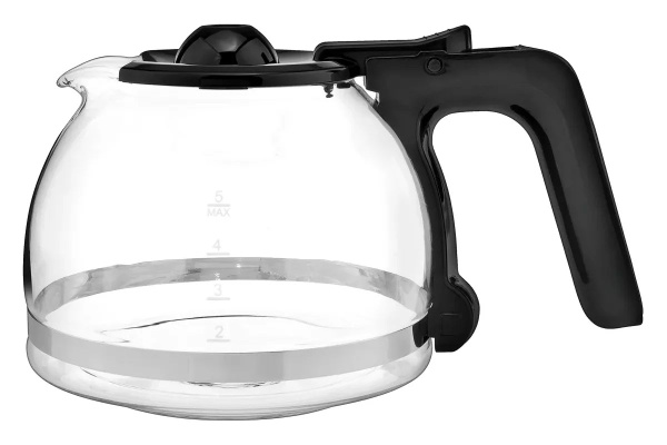 Стеклянная колба (кофейник( 600мл с крышкой для капельной кофеварки JVC JK-CF25 black (черный ...