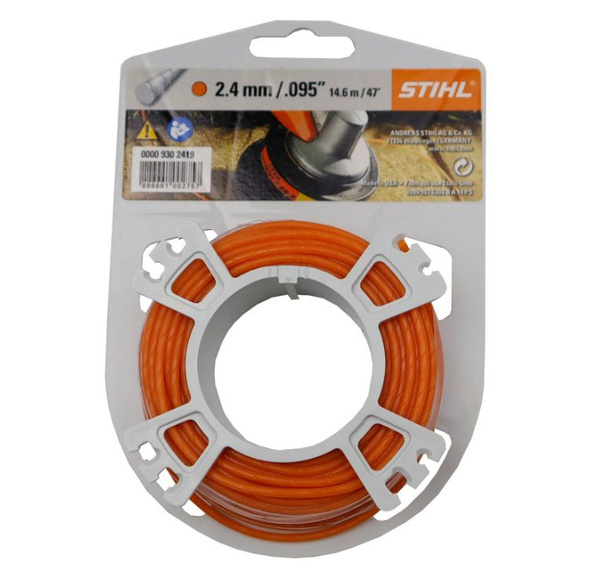 Леска Stihl 2,4*14,6м 2,4*14м круг бесшумная 0000-930-2419 купить на OZON по низкой цене ...
