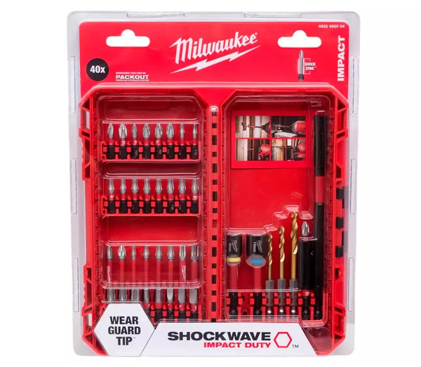 Набор ударных бит Milwaukee SHOСKWAVE (40 шт.)(Арт. 4932492004) купить ...