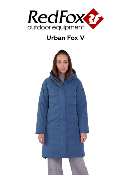 Пальто пуховое Женский RedFox синий Полиэстер, размер 42 Длинный Зима Утиный пух купить c ...