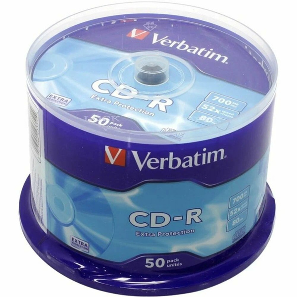 Verbatim Диски CD-R 50 шт. 48-52-x 700Mb, Cake Box (43351) купить на OZON по низкой цене ...
