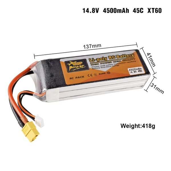 Аккумулятор 14,8V литий-полимерный 1800-6000mAh для автомоделей ...