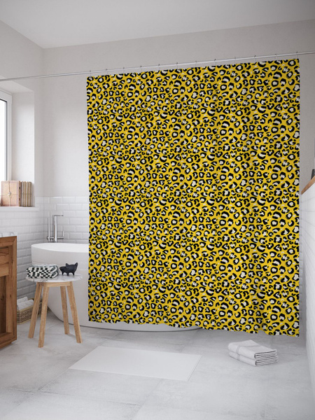 Штора для ванной 200x180 см JoyArty йети, снежный, человек, миф, существо, млекопитающее ...