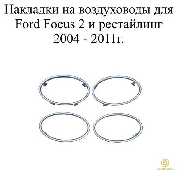 Накладки на воздуховоды для Ford Focus 2 и рестайлинг MK2 2004-2011г ...
