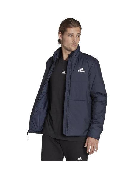 Куртка Мужской adidas Карманы черный Полиэстер, размер 56, 58 Длинный ...
