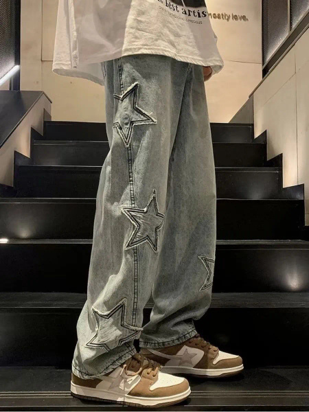 Джинсы Мужской, Женский серый Джинс, Хлопок, размер 44 Молния, Пуговицы Высокая На любой сезон ...