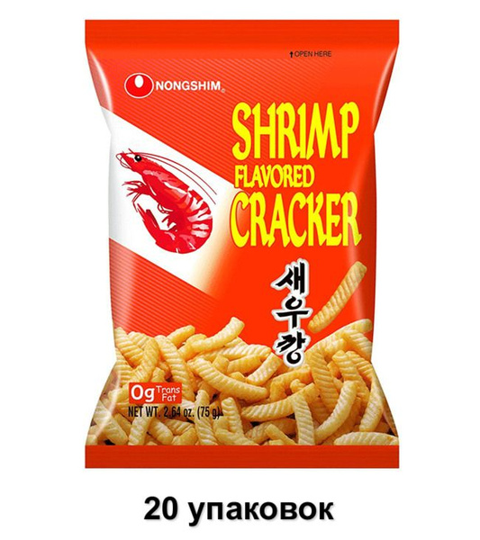 Nongshim Чипсы креветочные запеченые, 75 г, 20 уп - купить с доставкой ...