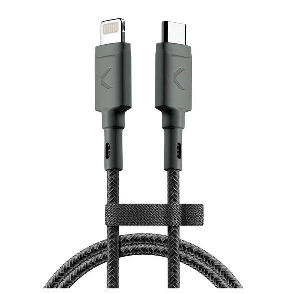 Кабель COMMO Кабель Range Cable USB-С - Lightning MFI, 1.2 м, Graphite ...