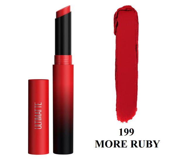 Ультраматовая помада для губ Color Sensational Ultimatte Maybelline, 199 More Ruby - купить с ...