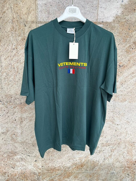 Футболка Vetements, размер 46, цвет черно-серый, 70% Cotton - купить по ...