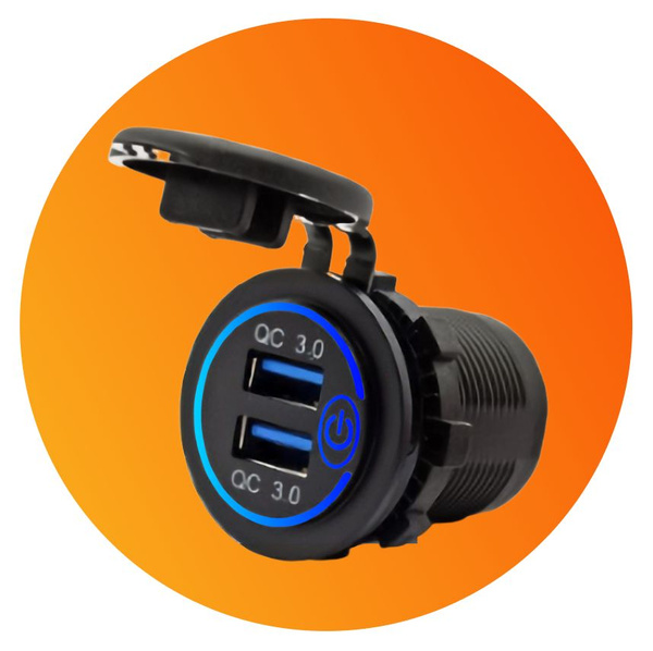 Разветвитель прикуривателя / розетка USB 3A (3 Ампера) 2 Юсб разъема ...