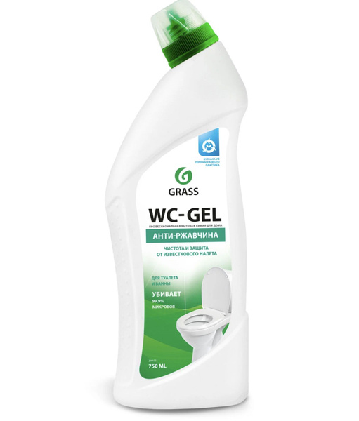 Грасс / Grass WC Gel - Чистящее средство для туалета и ванны Антиржавчина 750 мл купить на OZON ...