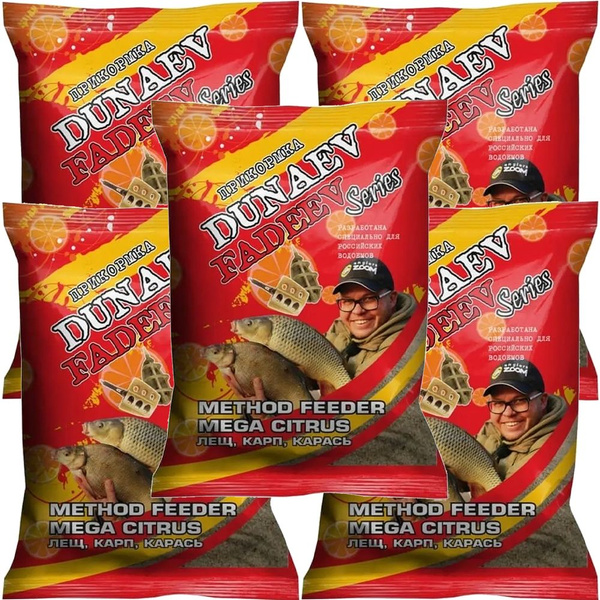Прикормка натуральная DUNAEV-FADEEV Feeder Method Mega Citrus (Цитрус) 5 кг / Прикормка Дунаев ...