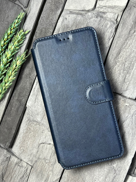Чехол книжка для Realme 12 Pro / Realme 12 Pro Plus кожаный с магнитной ...