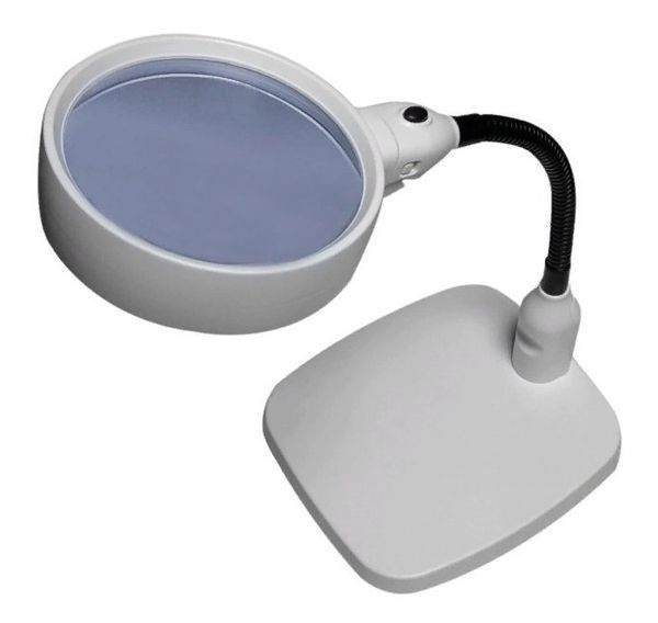 Лупа Kromatech настольная 10x, 120 мм, на гибком штативе с подсветкой (6 LED) 7764 - купить с ...