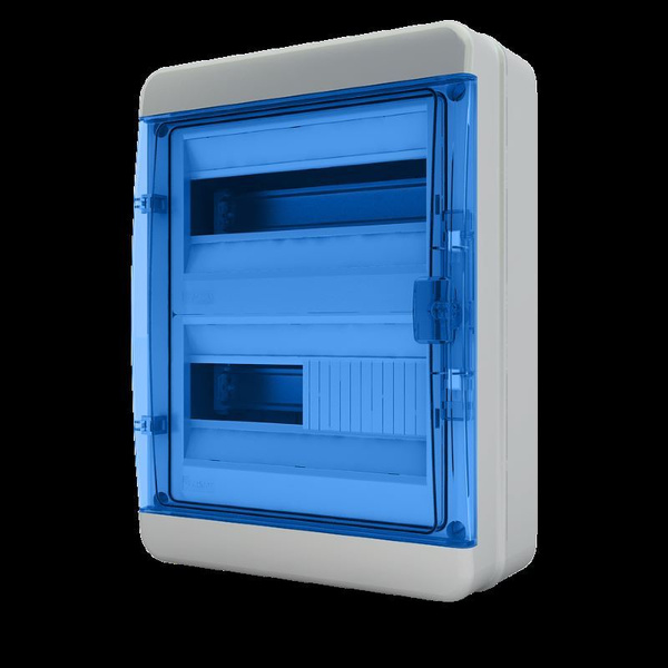 Щит распределительный навесной электрический Tekfor IP65 BNS 65-24-1 на 24 модуля прозрачно ...