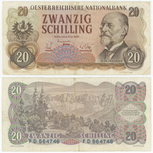 Купюра, Австрия, 1956 год, 1 шт - купить по выгодной цене в интернет-магазине OZON (1552286671)