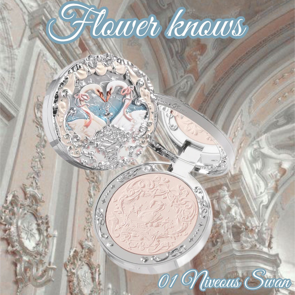 Flower knows Румяна с тиснением Swan Ballet, оттенок 01 Niveous Swan ...