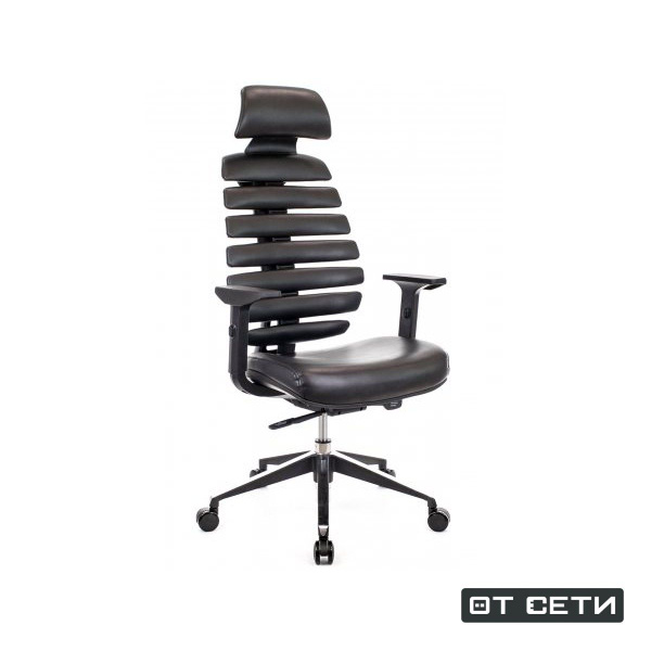 Офисное кресло Everprof Ergo Black, Экокожа - купить по выгодным ценам в интернет-магазине OZON ...