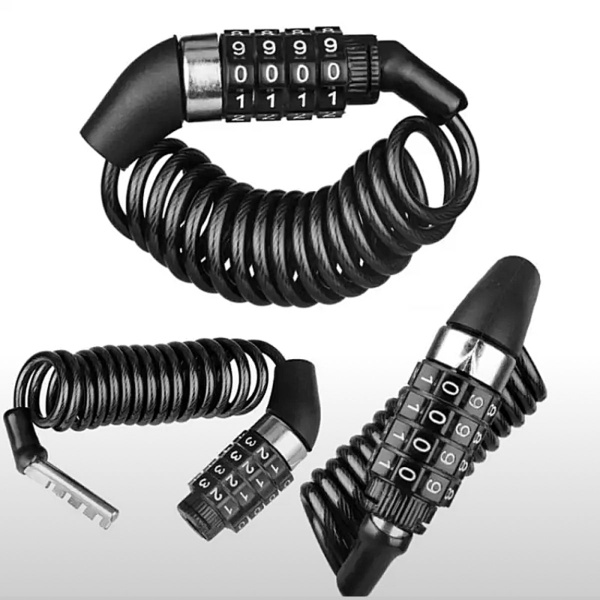 Характеристики Замок велосипедный противоугонный тросовый, кодовый из 4 ...