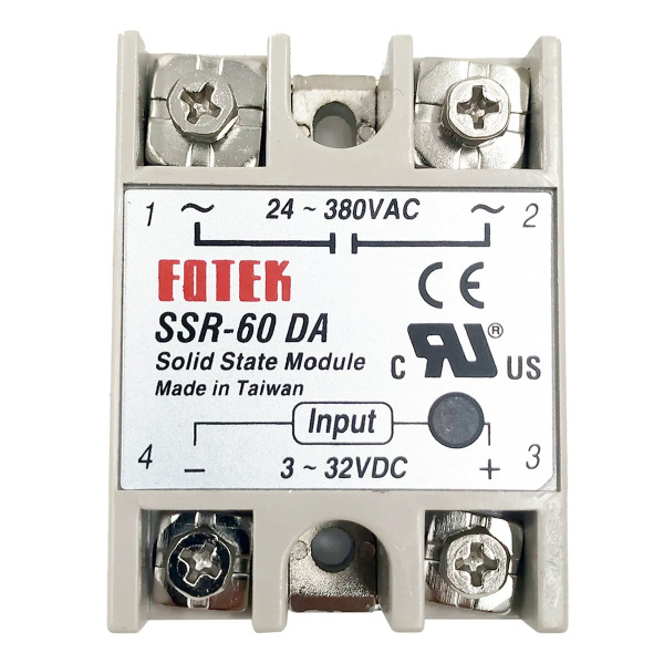 Однофазное твердотельное реле Ssr 60 Da 24 380 В Ac Fotek купить с