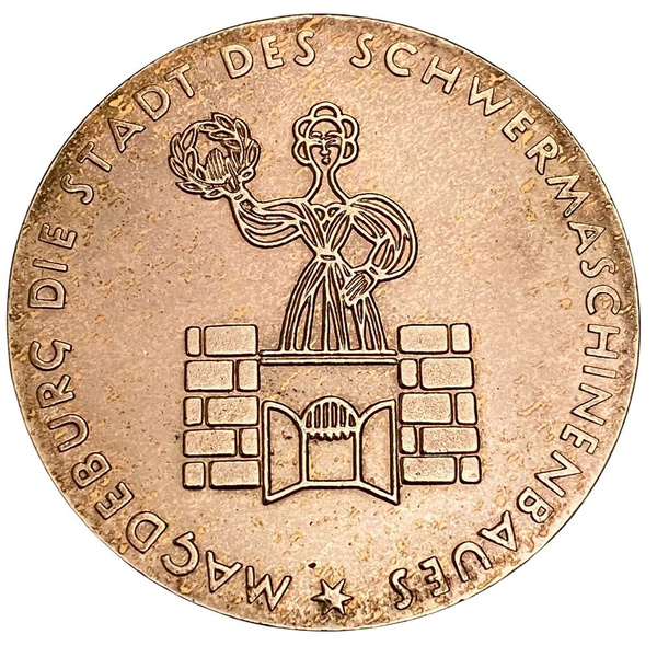 ГДР, настольная медаль "25 лет ГДР. Магдебург" 1974 г. - купить с доставкой по выгодным ценам в ...