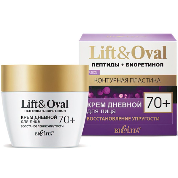 Крем для лица Белита-Витекс Lift&Oval 70+ Крем д/лица Восстановление упругости , пептиды ...
