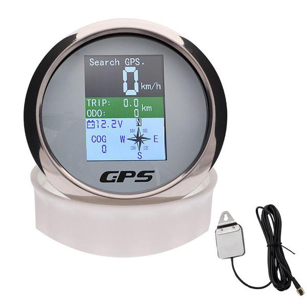 Характеристики 85 мм цифровой GPS спидометр, с GPS антенной TFT Экран Вольтметр зубчатый одометр ...