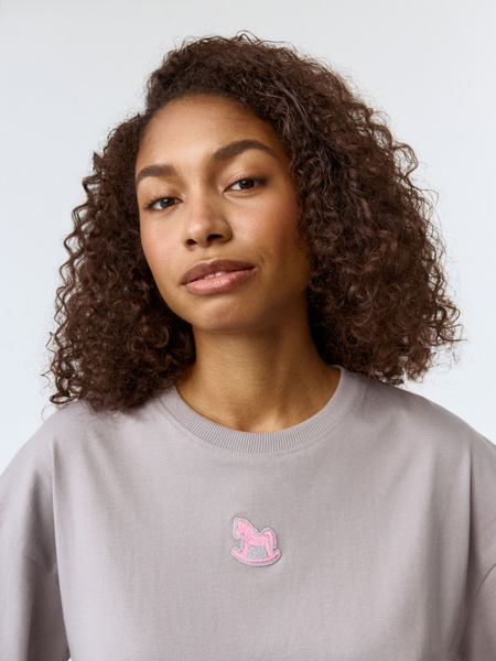 Футболка Sela, размер 44, цвет серый, 100% Хлопок - купить по выгодной цене в интернет-магазине ...