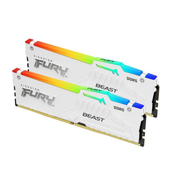 Модуль оперативной памяти Kingston Fury Beast White RGB DDR5 520016 ГБ ...