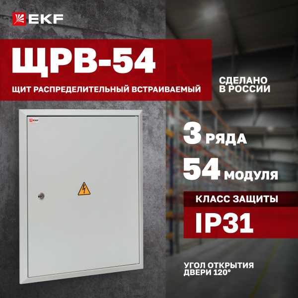 Щиток электрический металлический встраиваемый на 54 модуля (автомата ...