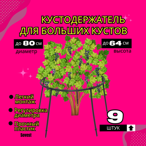 Кустодержатель садовый СМОРОДИНА ПЛЮС 9шт / Опора для растений - купить ...
