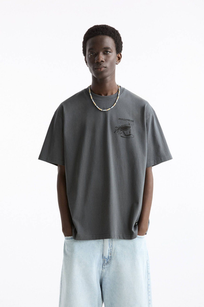 Поло Pull&Bear, размер 44, цвет темно-серый - купить по выгодной цене в интернет-магазине OZON ...