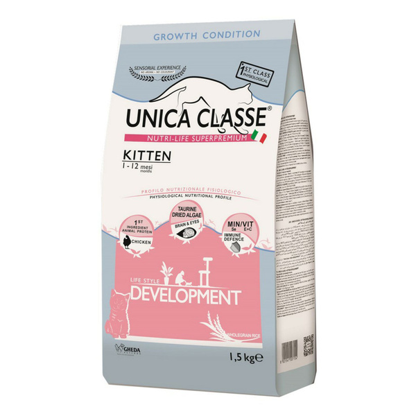 Сухой корм Gheda Petfood Unica Classe с курицей для котят 1,5 кг ...
