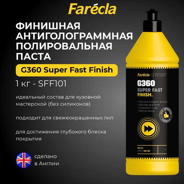 Антиголограммная полировальная паста для авто FARECLA G360 Super Fast ...