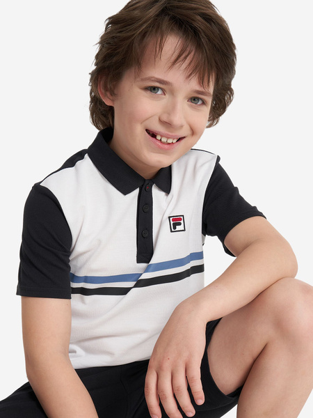 Поло Fila, размер 146, 152, цвет черный, 100% Хлопок - купить по выгодной цене в интернет ...