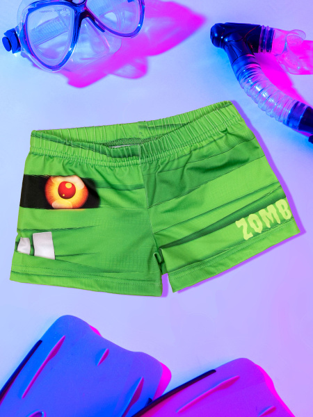 Плавки Мальчики KyKy wear боксеры Полиэфир, Эластан салатовый, размер 98, 104 Средняя Россия ...