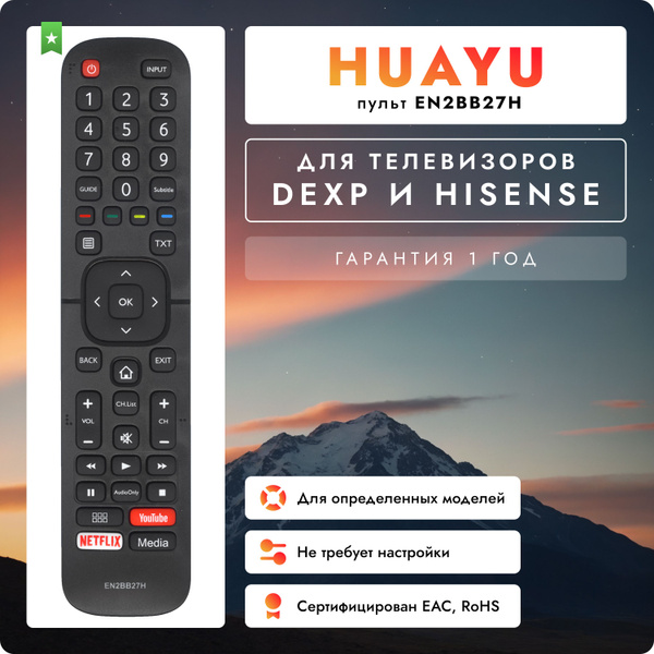 Пульт EN2BB27H для телевизоров HISENSE и DEXP HBX060 купить на OZON по низкой цене (1613680622)