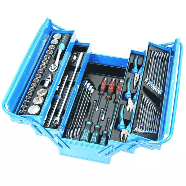 Набор инструмента в металлическом ящике 57 предметов Licota - купить по ...